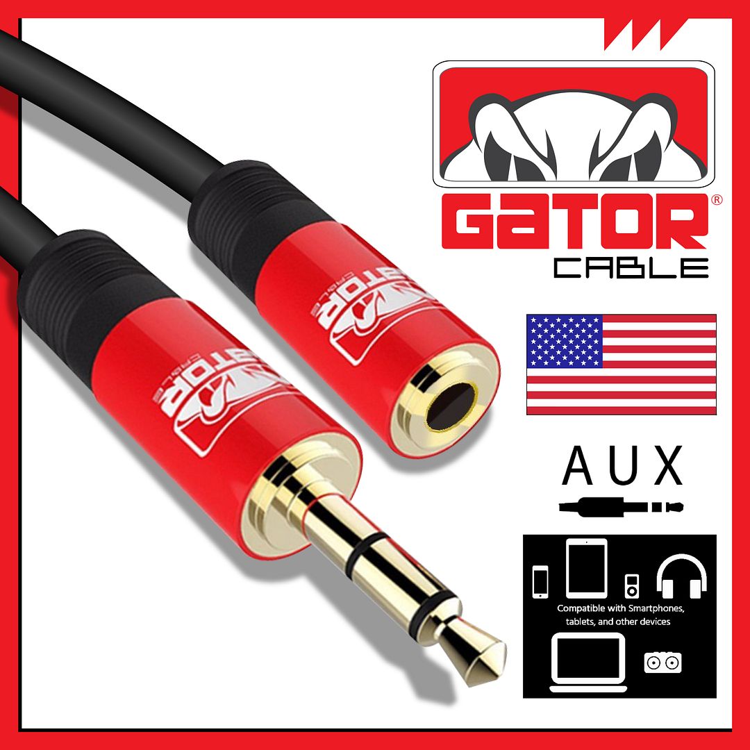 AUX 3.5mm Extension Male to Female Cable Adapter Stereo Audio Headphone ...